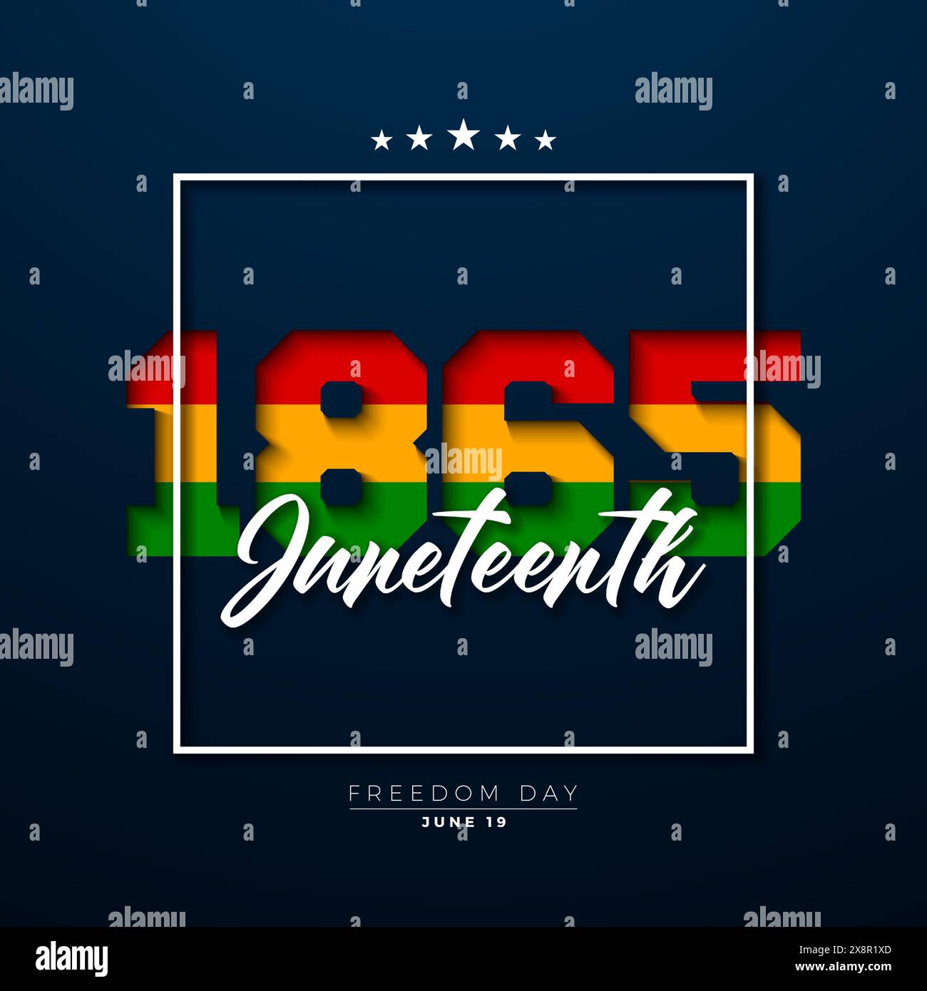 Juneteenth Freedom Day Design. African American June 19 Independence ...