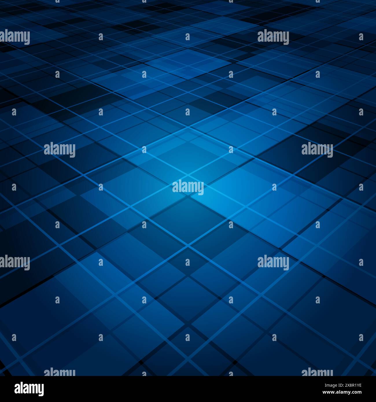 A blue background featuring a precise grid pattern design, creating a structured and organized ...