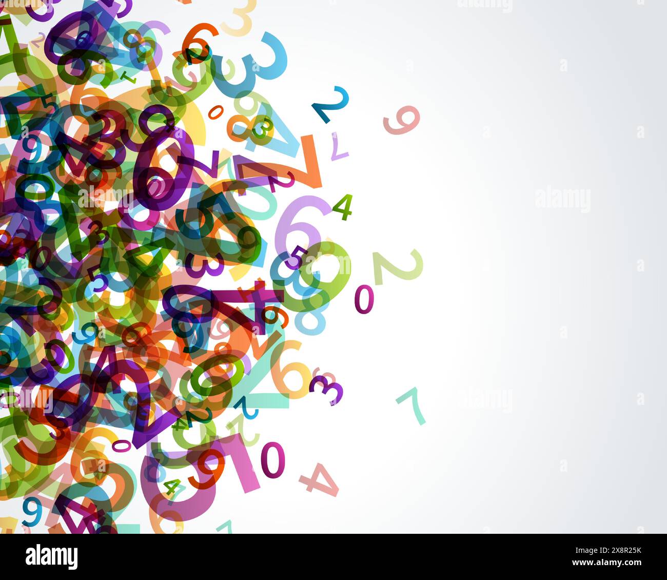 A dynamic array of colorful, translucent numbers appears to float ...