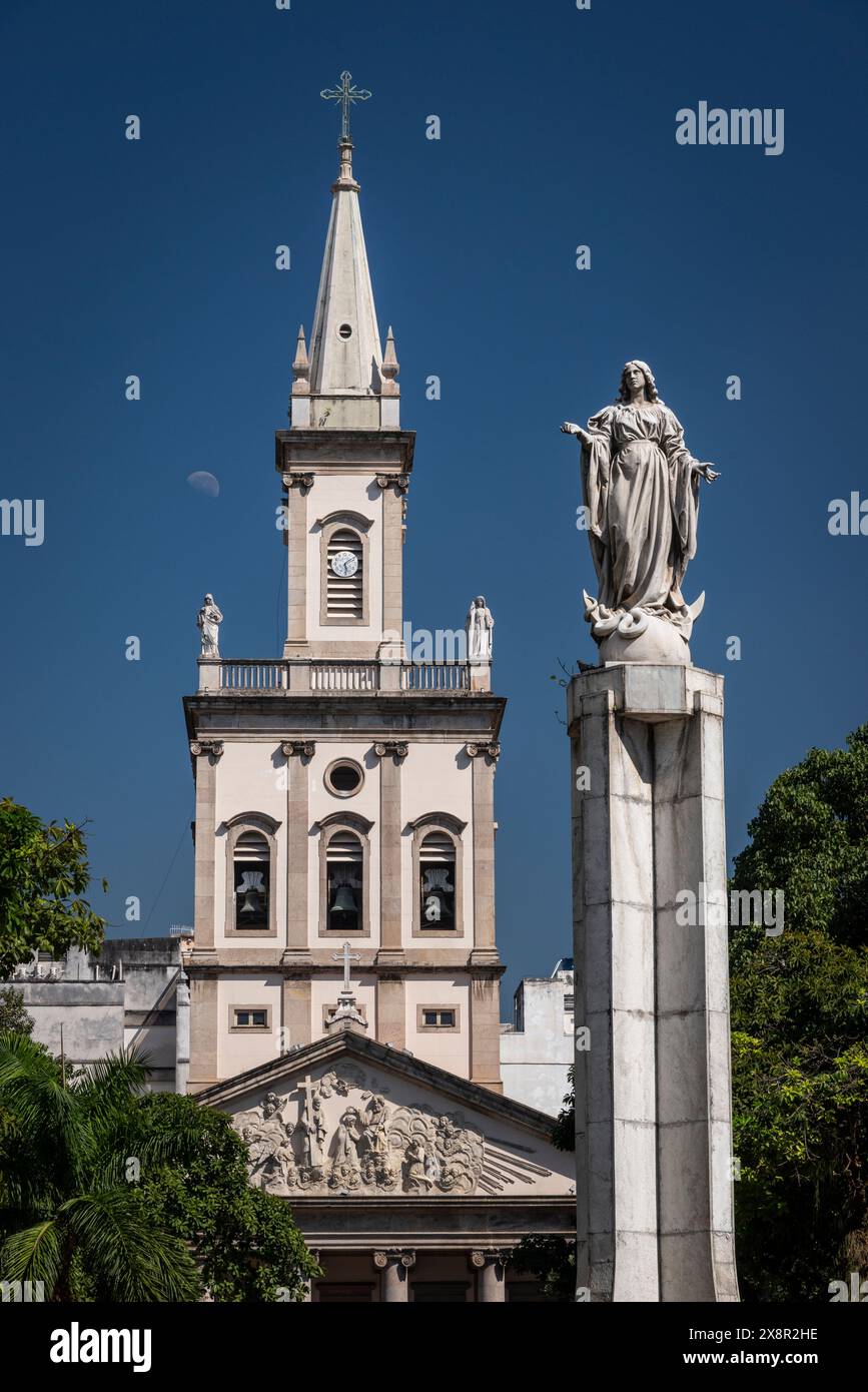 Beautiful old historic church in Largo do Machado square Stock Photo ...