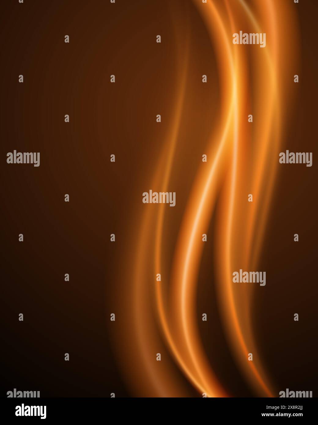Orange light waves flow horizontally across a dark gradient background ...