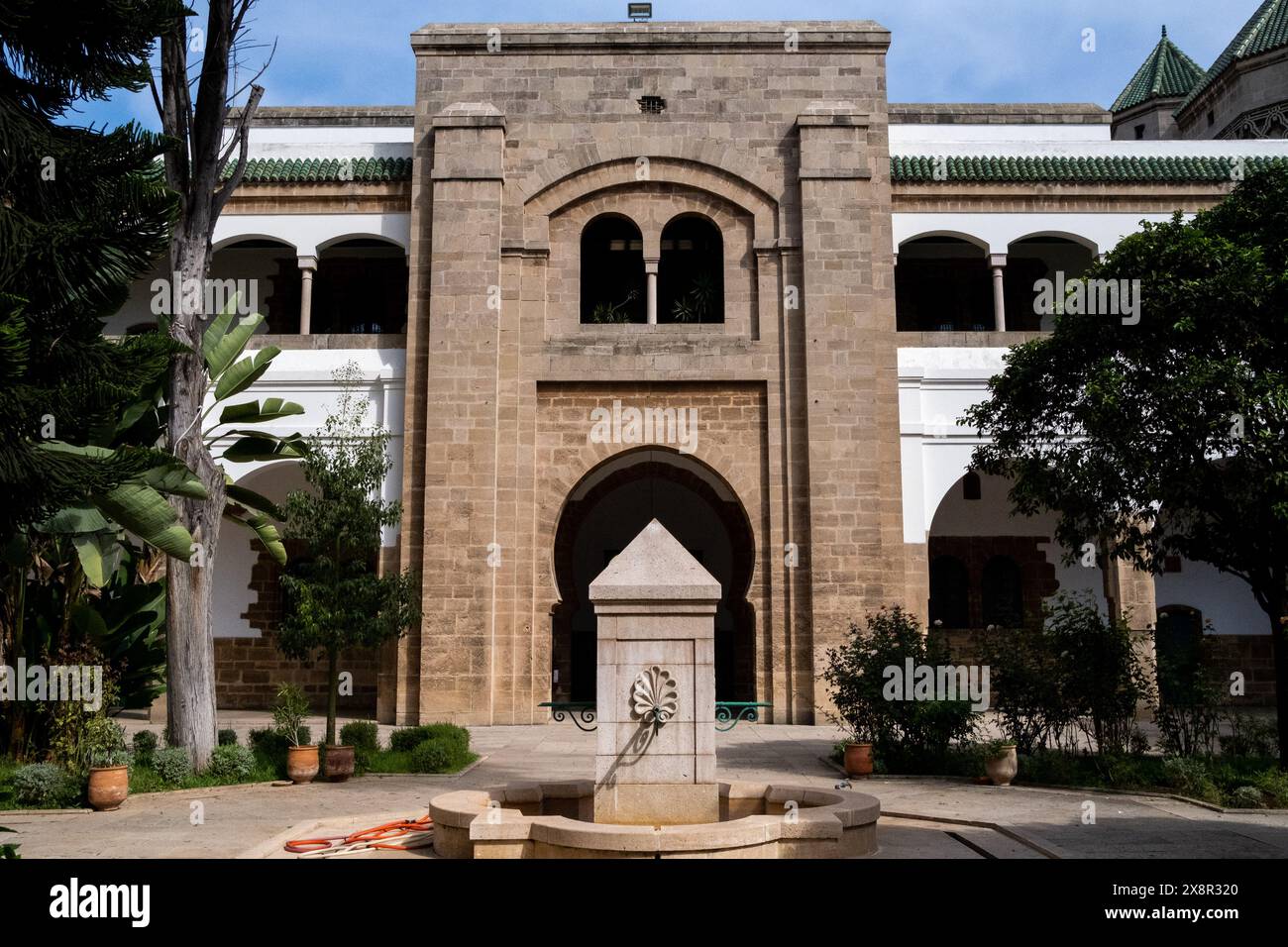 Courtyard of the Mahkama of Pacha in Casablanca, Morocco on 7 October ...