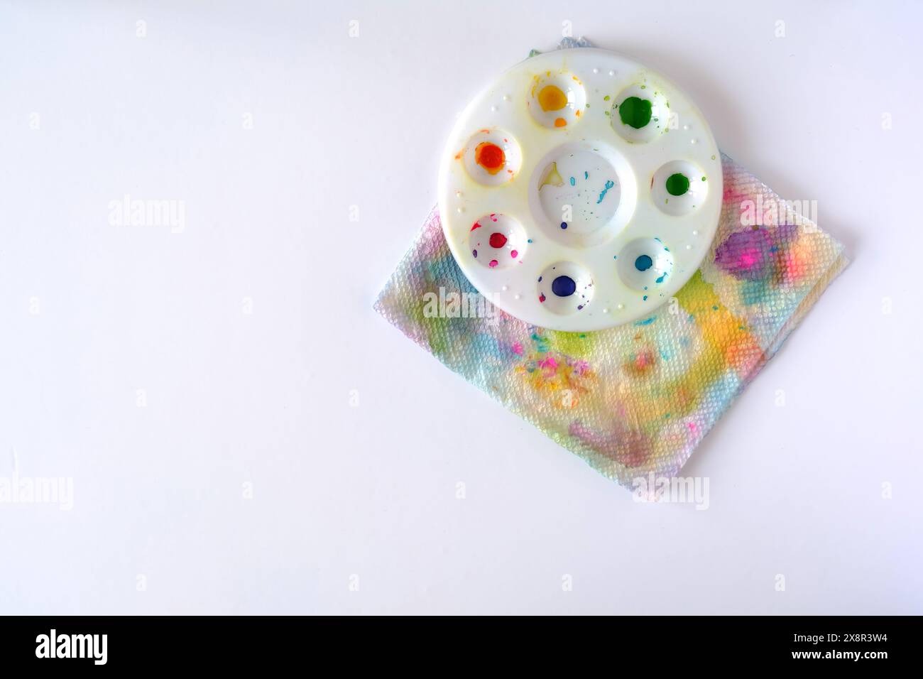 Colorful Artist's Palette: Vibrant Watercolor Rag Stock Photo - Alamy