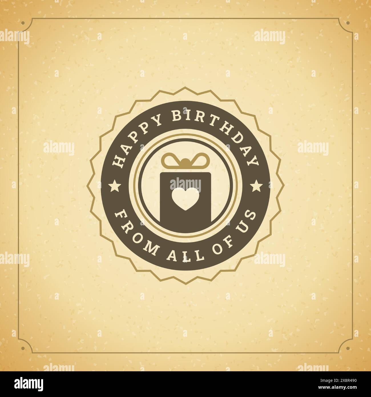 Happy birthday greeting gift box vintage social media post design ...