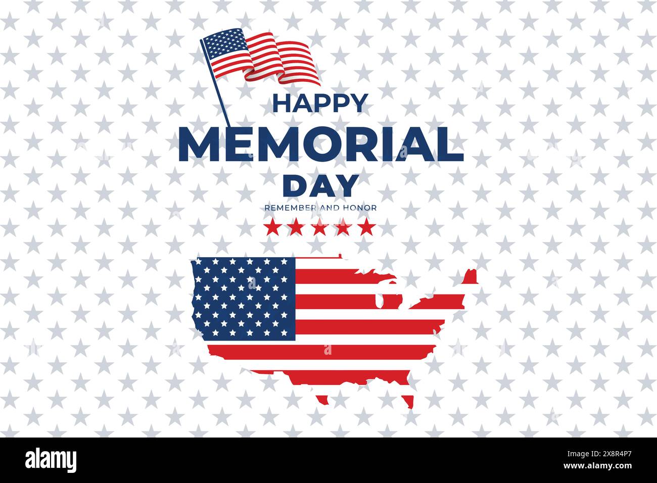Illustration memorial day design Cut Out Stock Images & Pictures - Alamy