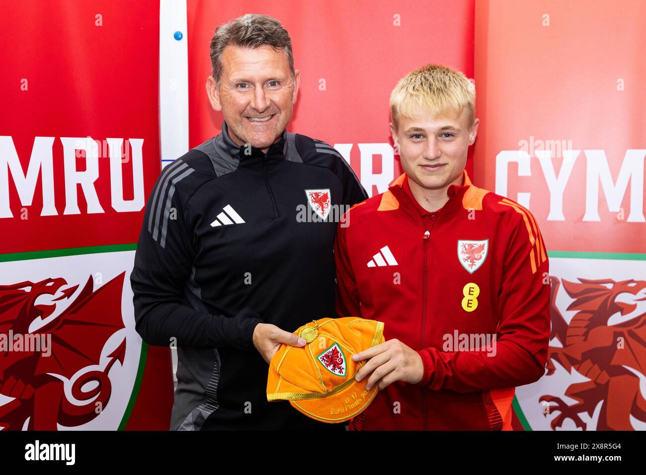ACHNAS, CYPRUS - 26TH MAY 2024: Jac Thomas cap presentation. Cymru u17 ...