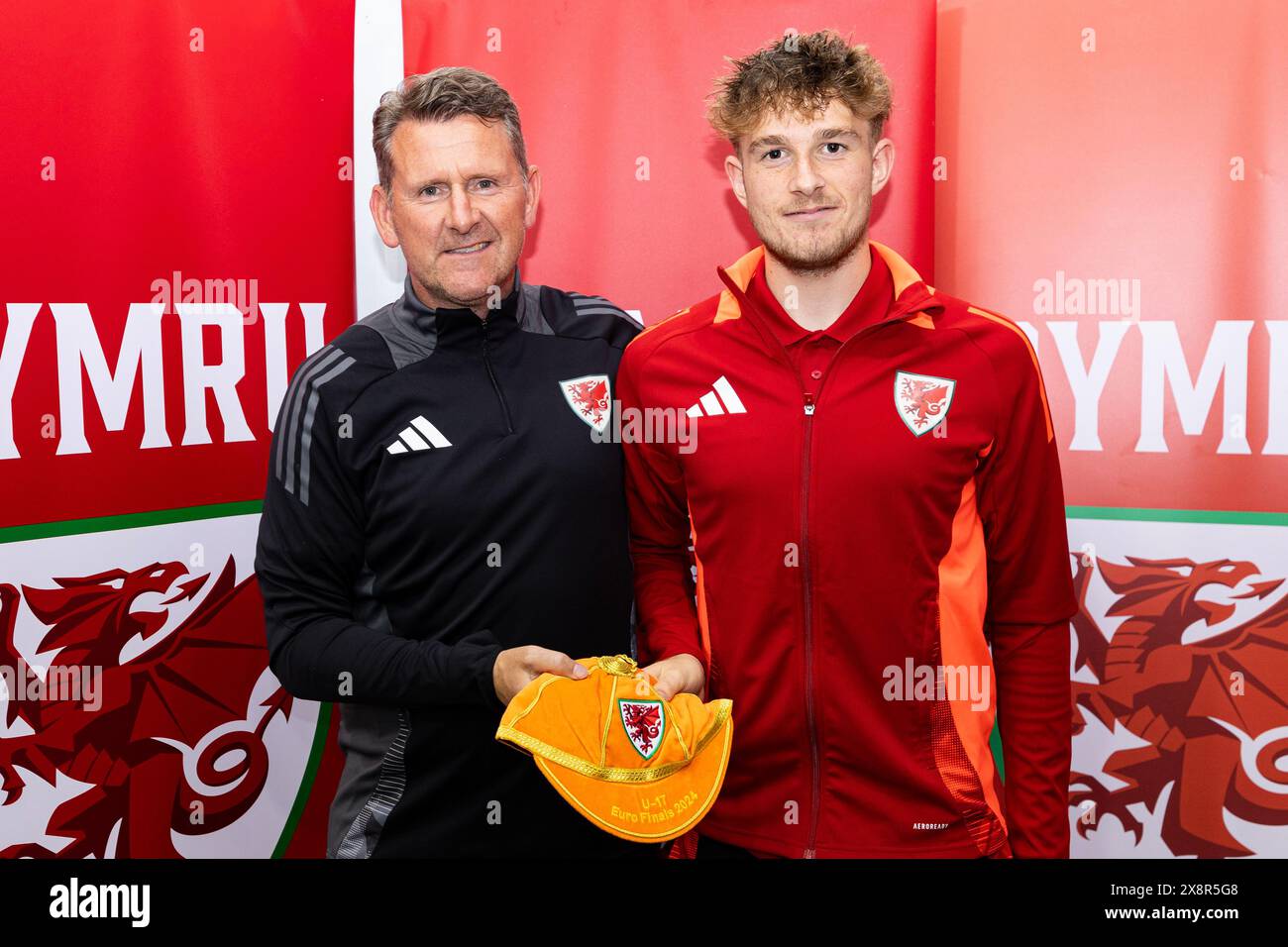 ACHNAS, CYPRUS - 26TH MAY 2024: Rhys Morrish cap presentation. Cymru ...