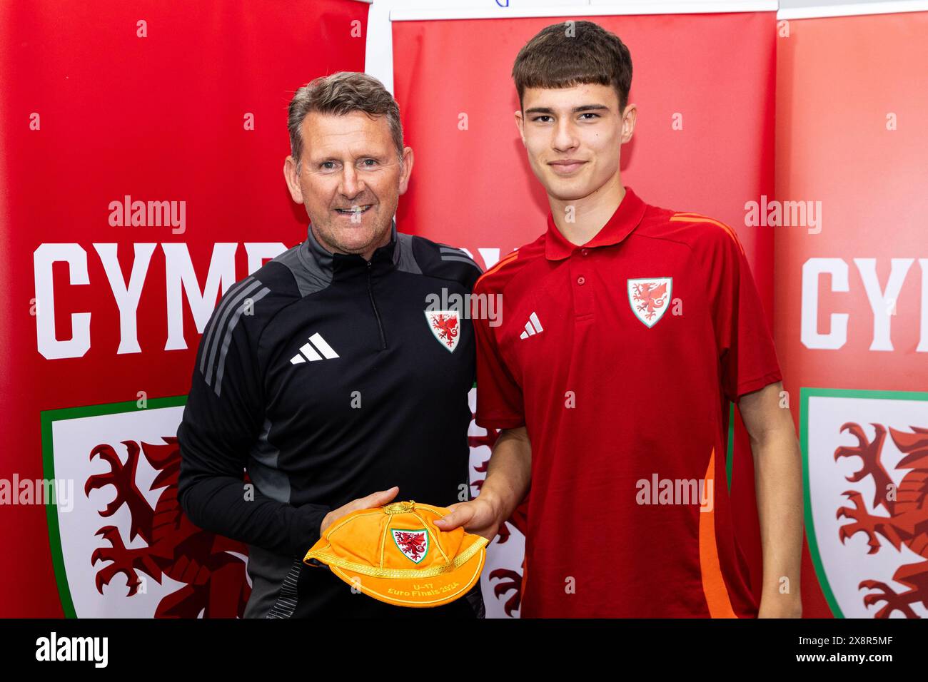 ACHNAS, CYPRUS - 26TH MAY 2024: Luis Gardner cap presentation. Cymru ...