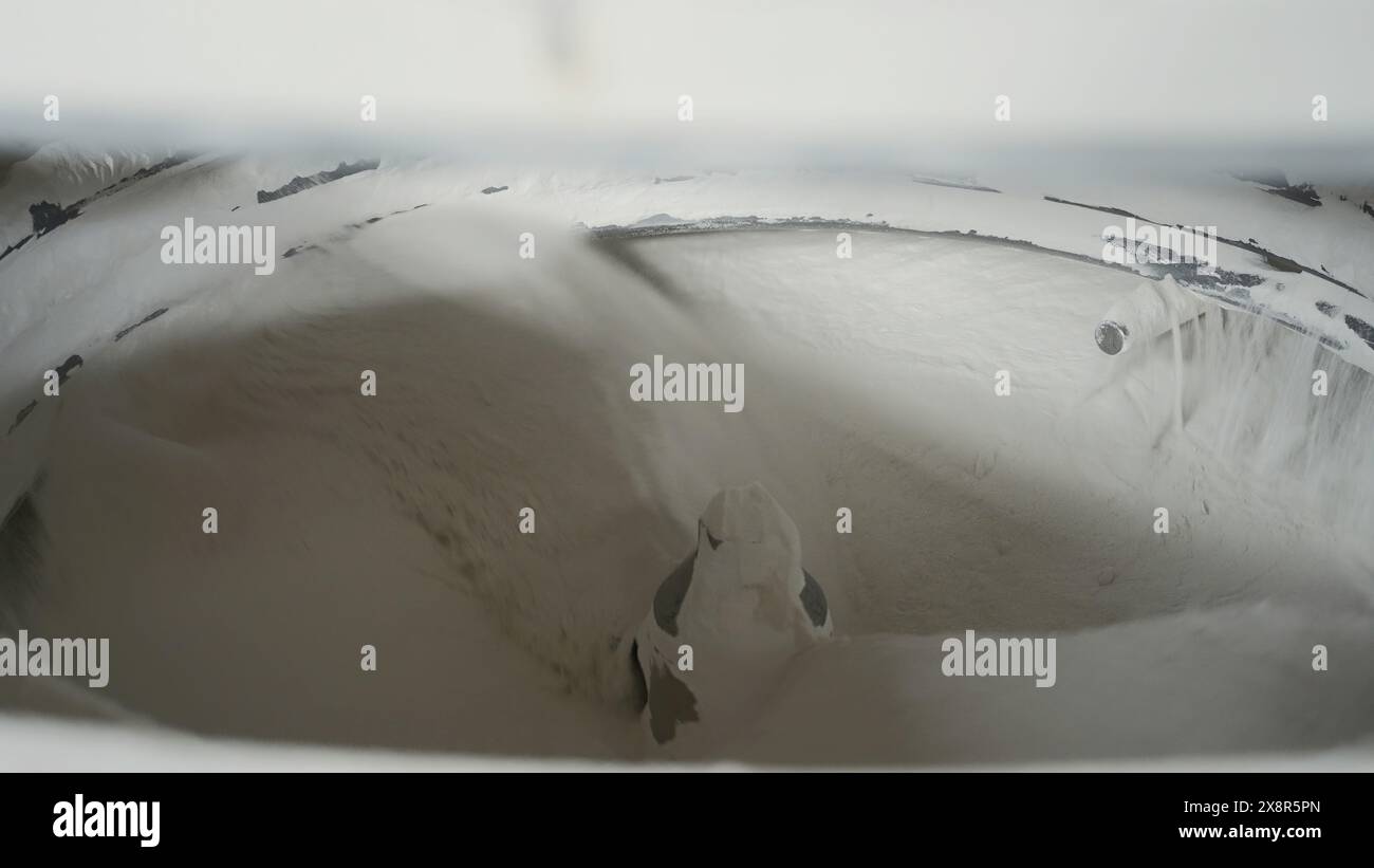 Chemical workshop with plastic powder. Creative. Industrial agitator ...