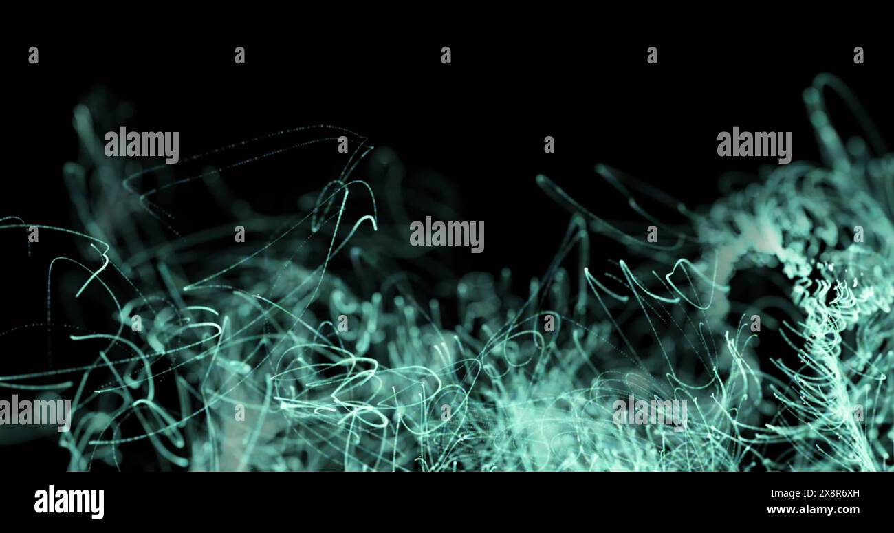 Image of green light trails moving on seamless loop Stock Photo - Alamy