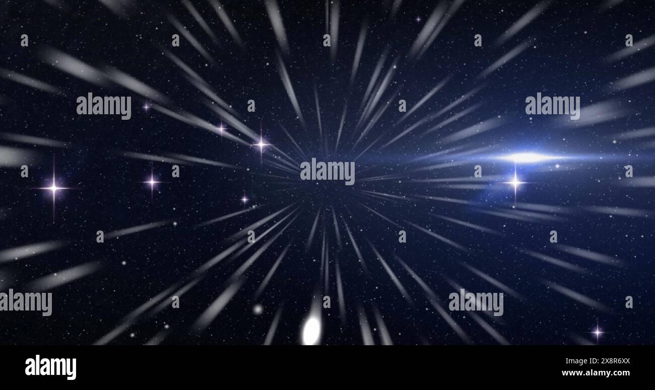 Image of white light trails moving on seamless loop Stock Photo - Alamy