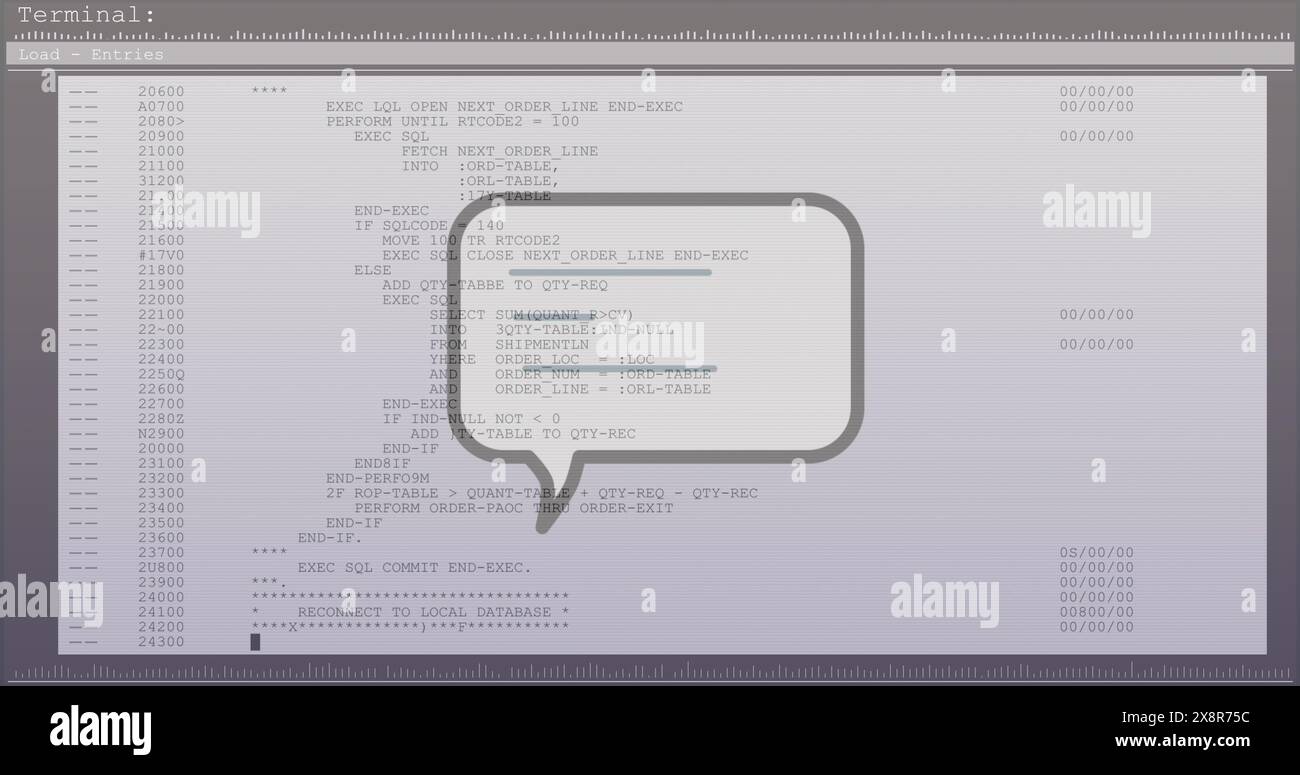 Image of financial data processing over speech bubble over computer ...