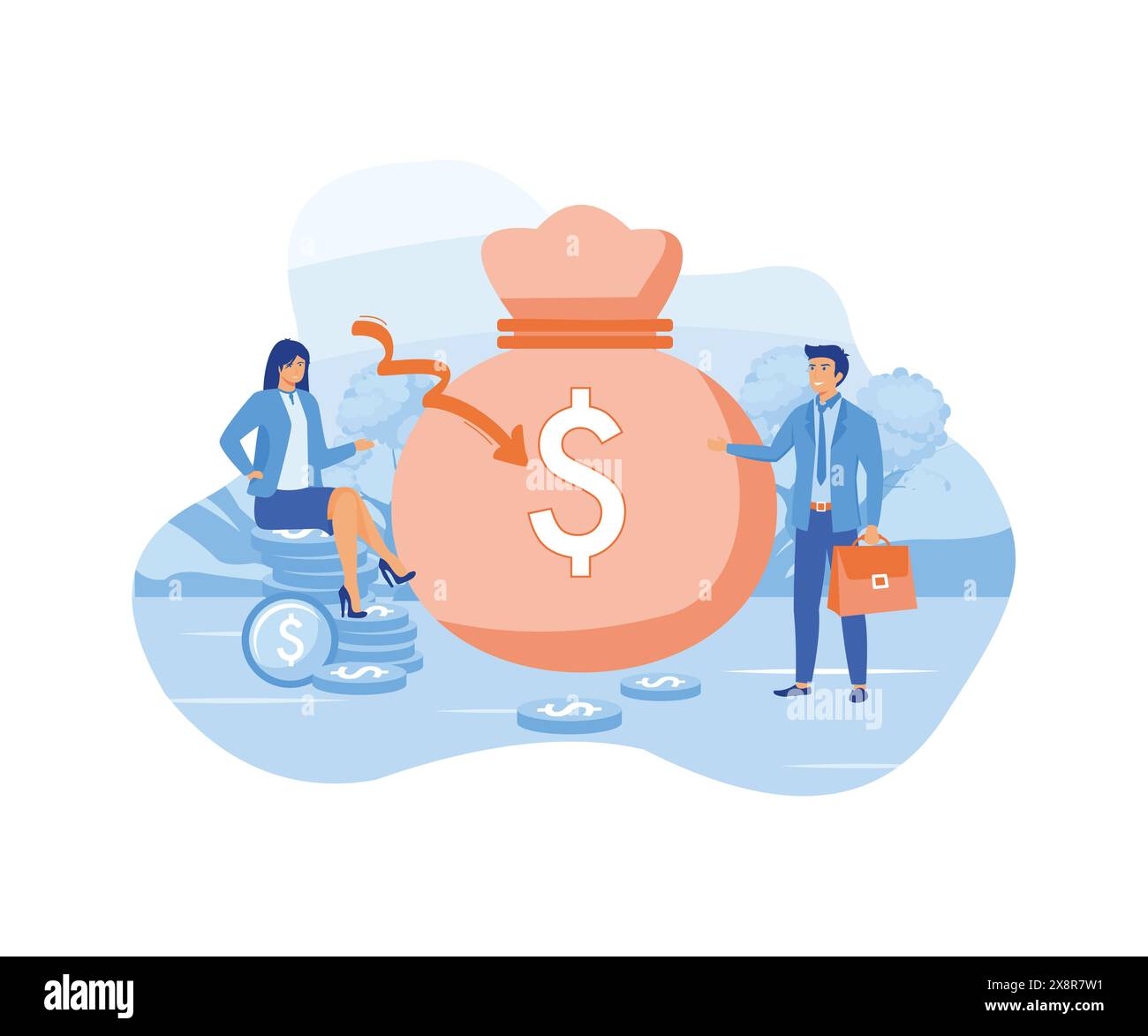 Cost optimization concept. Cost and income balance. Spending and cost ...