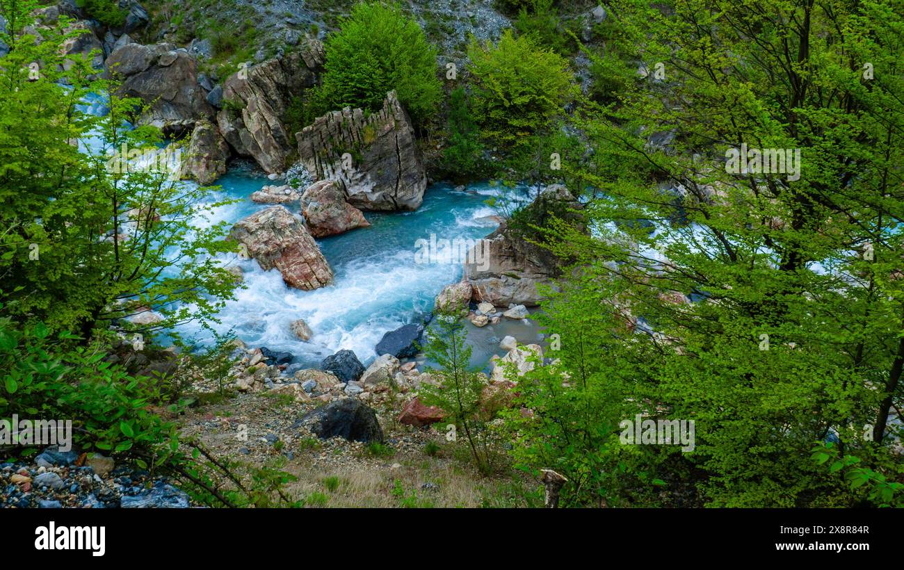 Mountain water stream forest Stock Photo - Alamy