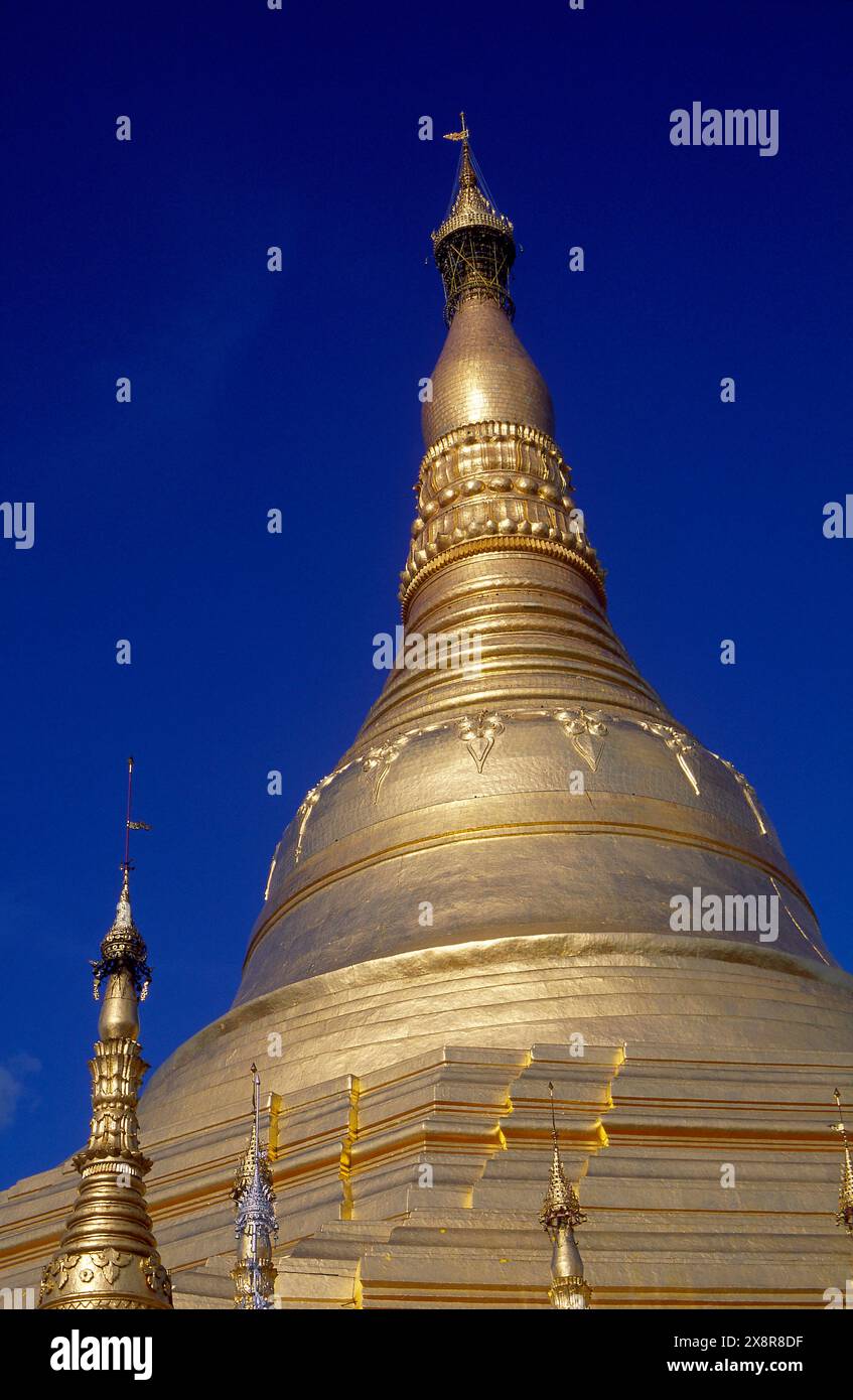 Gold stupa and spires, Shwedagon Pagoda, Yangon, Myanmar Stock Photo - Alamy