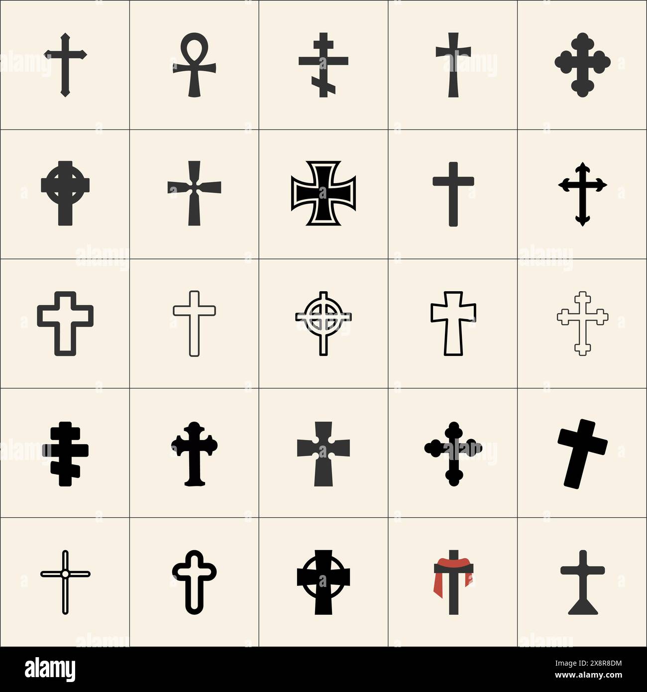 Christian cross vector set. religious crosses collection. Stock vector illustration isolated ...