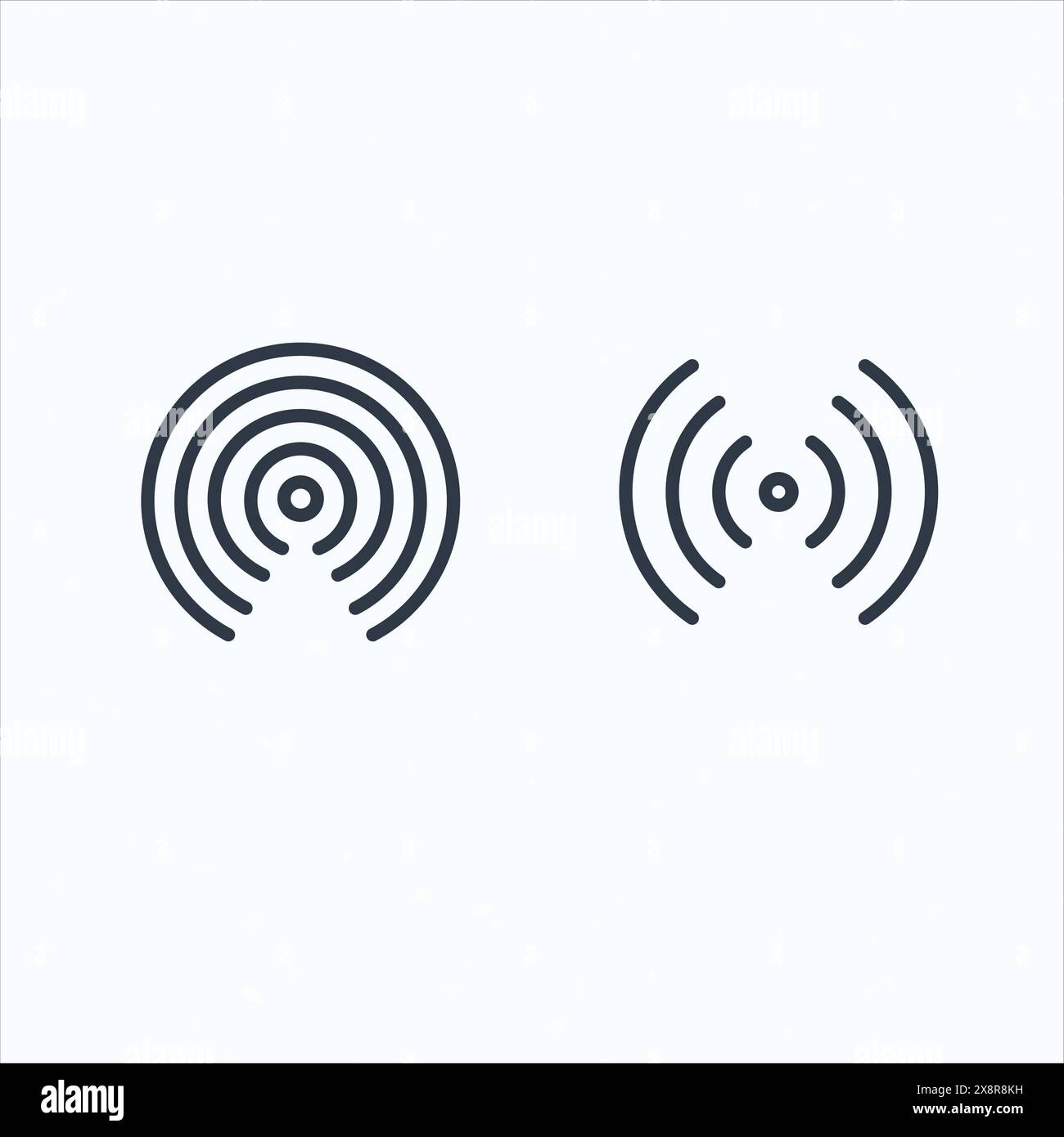 wifi sound signal connection, sound radio wave logo symbol. vector ...