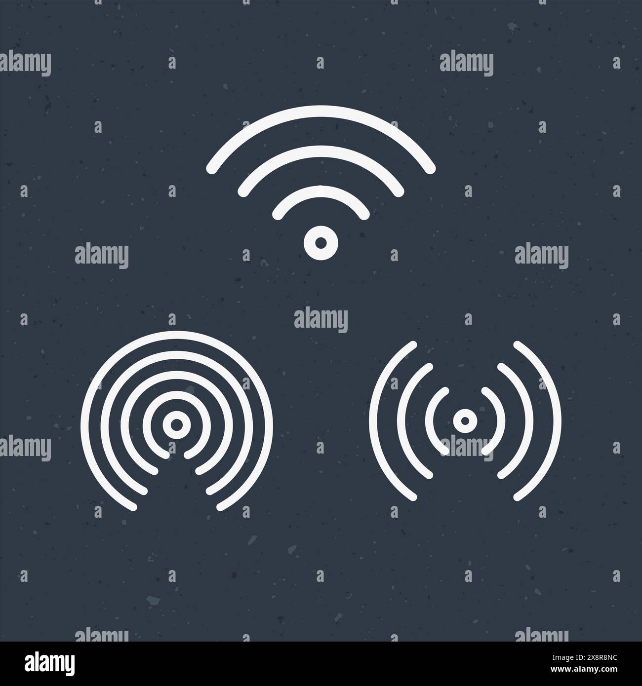 wifi sound signal connection, sound radio wave logo symbol. vector ...