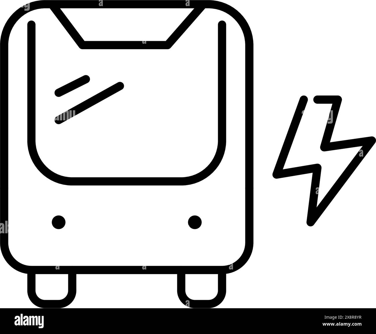 Vehicle and lightning electricity symbol. Clean transit urban mobility ...
