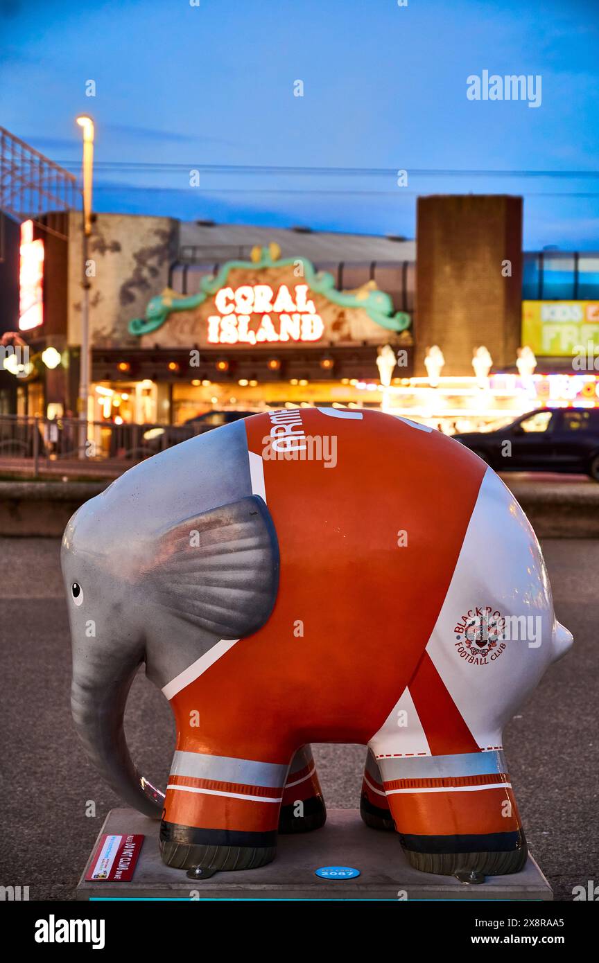 Elmer the patchwork elephants Big Blackpool Parade in aid of a local ...