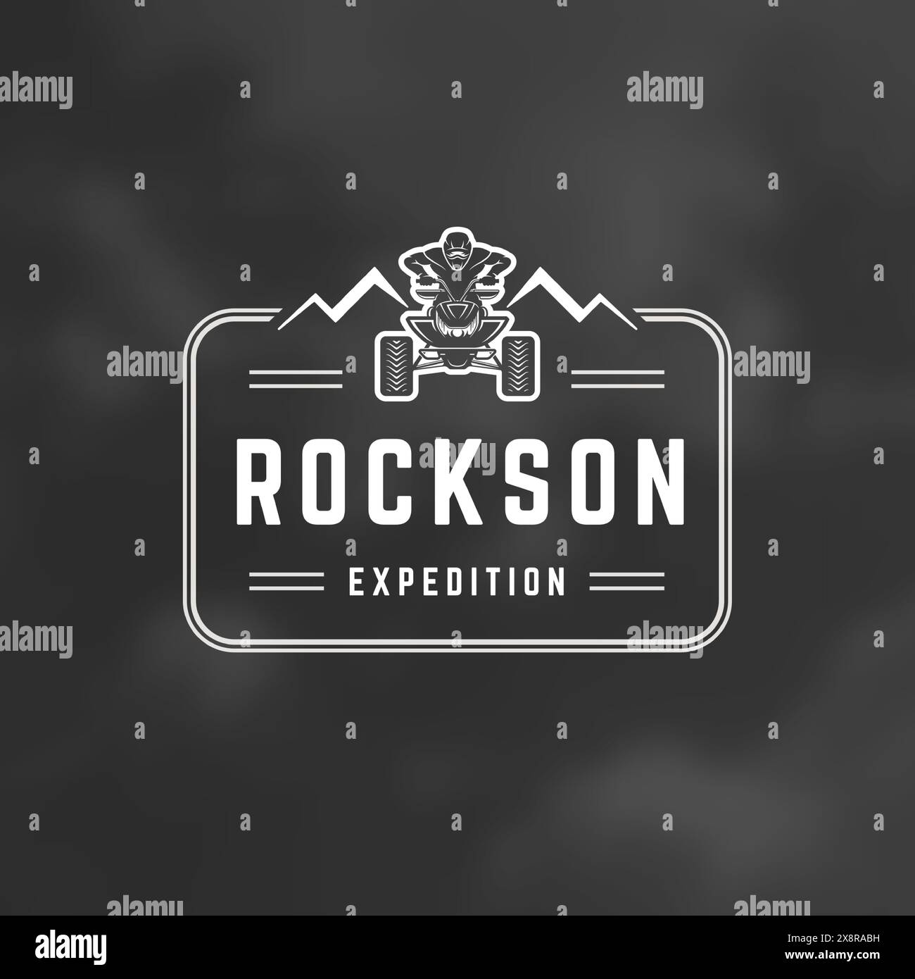 Atv logo emblem vector illustration. Off road mountains expedition ...