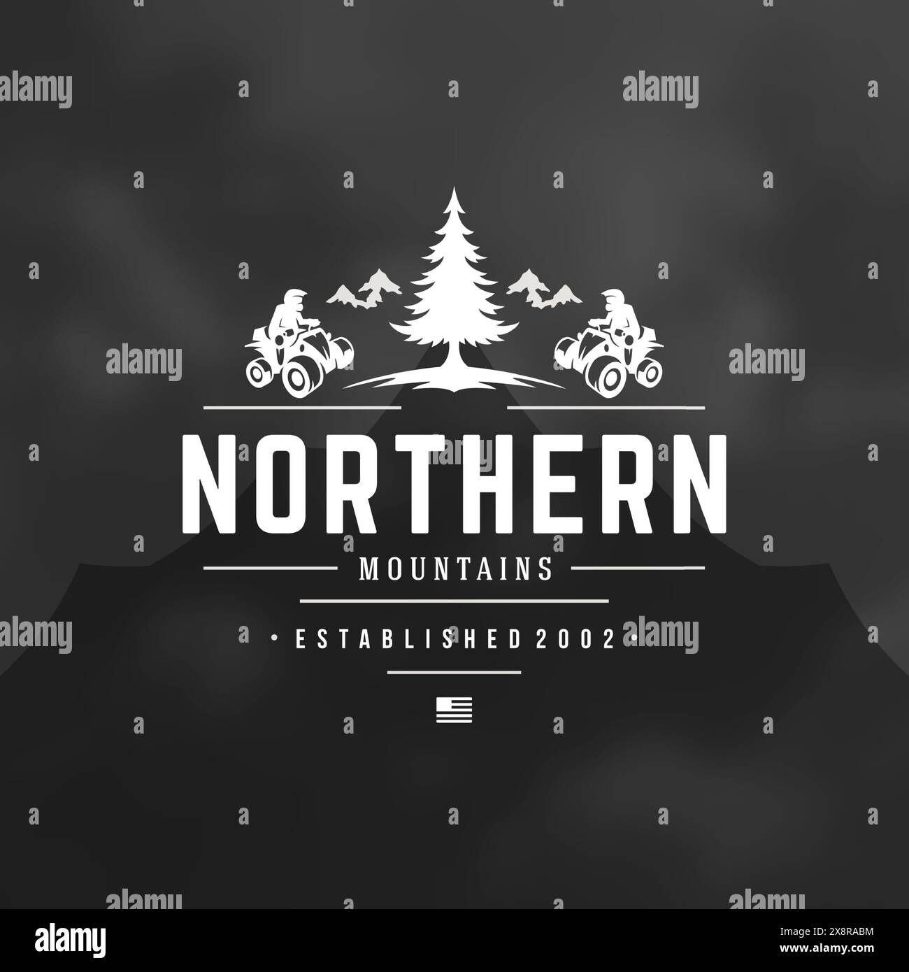 Atv logo emblem vector illustration. Off road mountains expedition ...