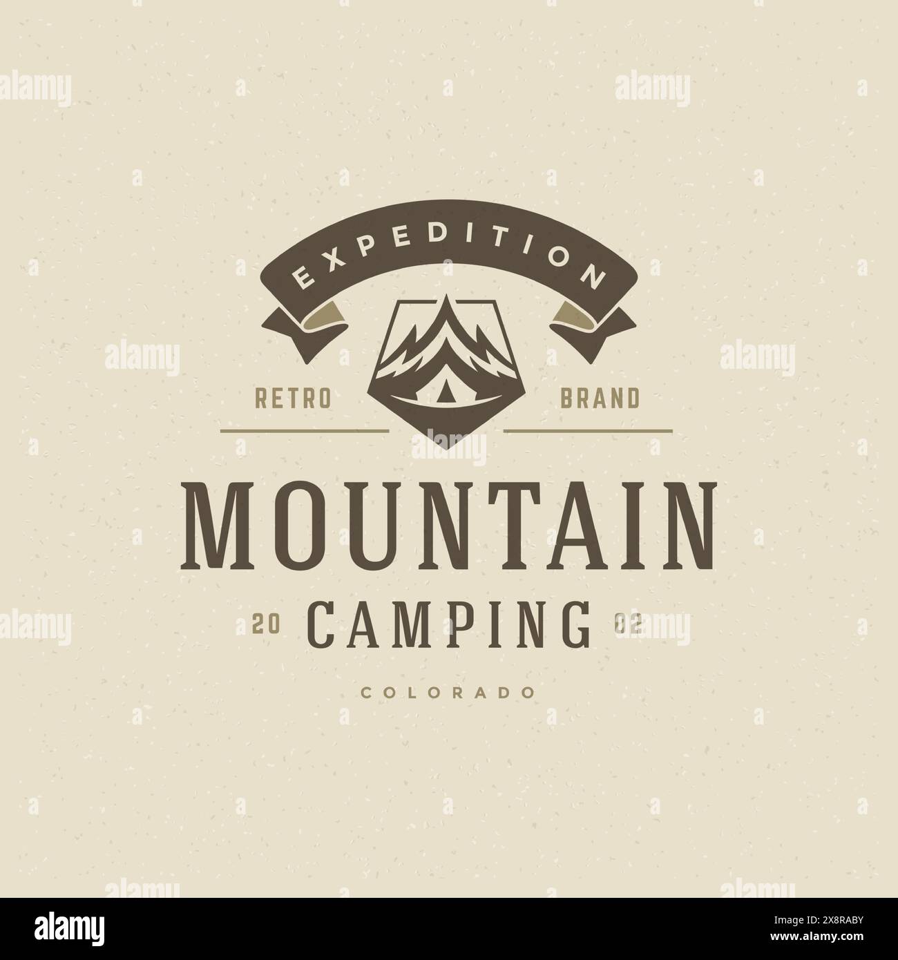 Mountains logo emblem vector illustration. Outdoor adventure expedition ...