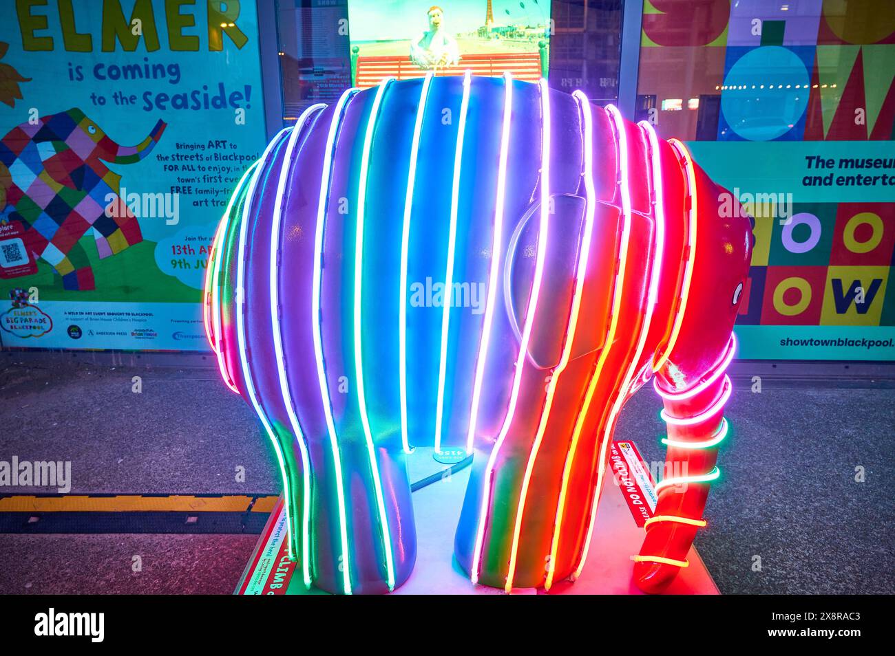 Elmer the patchwork elephants Big Blackpool Parade in aid of a local ...