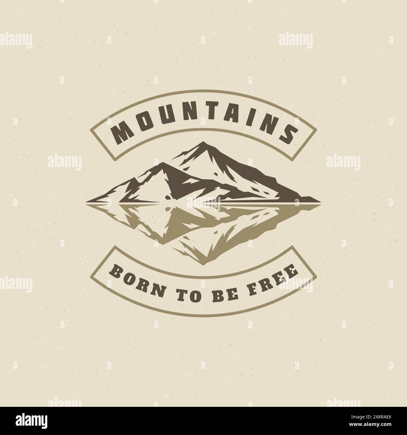 Mountains logo emblem vector illustration. Outdoor adventure expedition ...