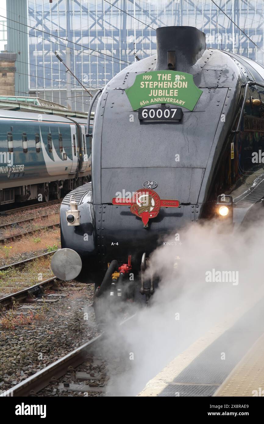 Class A4 Pacific No 60007 Sir Nigel Gresley at Carlisle Citadel station ...