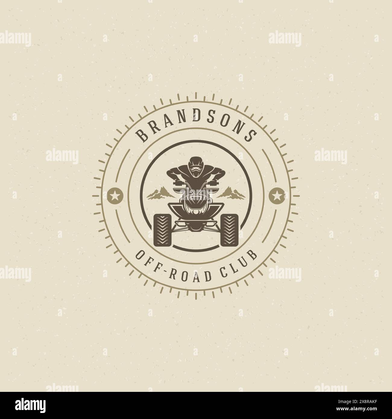 Atv logo emblem vector illustration. Off road mountains expedition ...