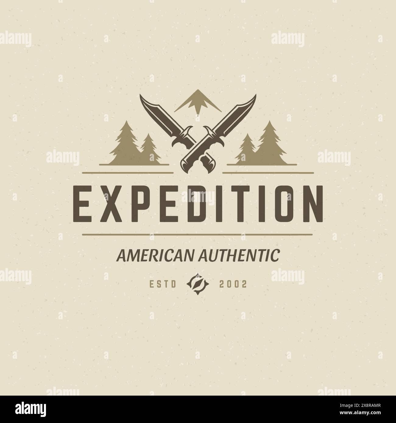 Camping logo emblem vector illustration. Outdoor adventure expedition ...