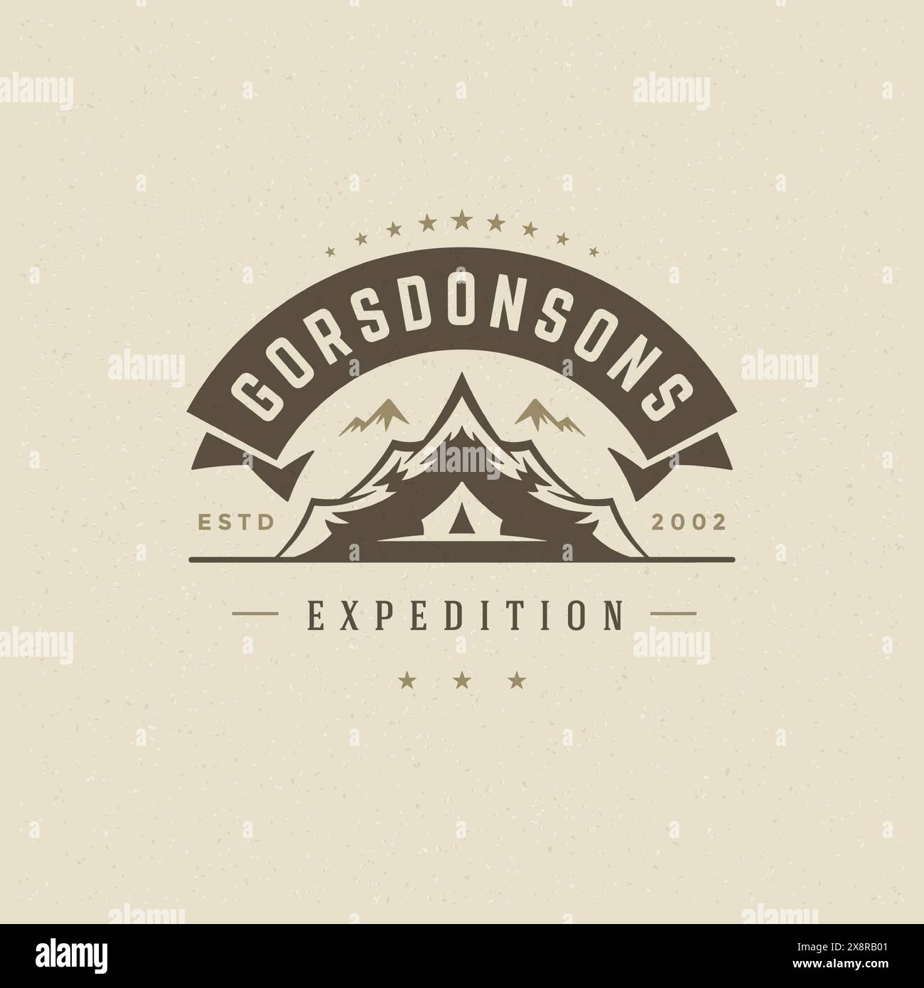 Mountains logo emblem vector illustration. Outdoor adventure expedition ...