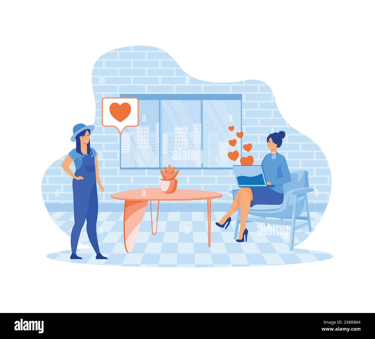 Digital overload abstract concept. Likes and screen addiction, social ...