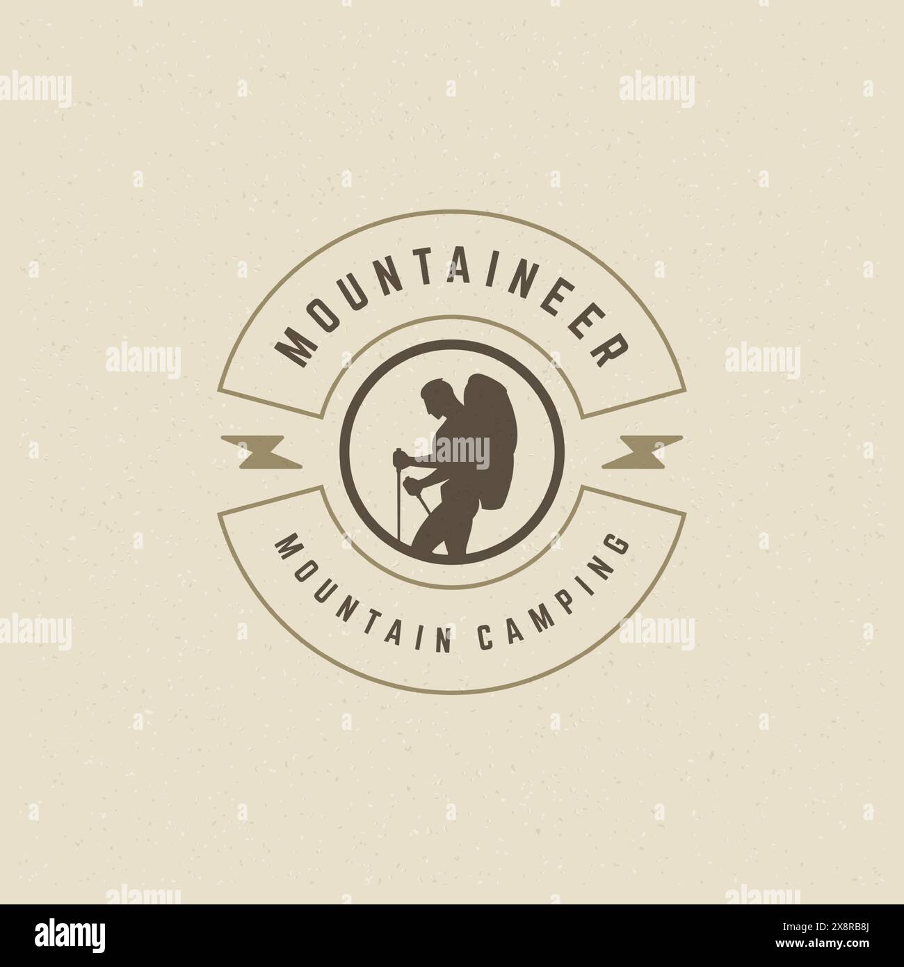 Climber logo emblem vector illustration. Outdoor adventure expedition ...