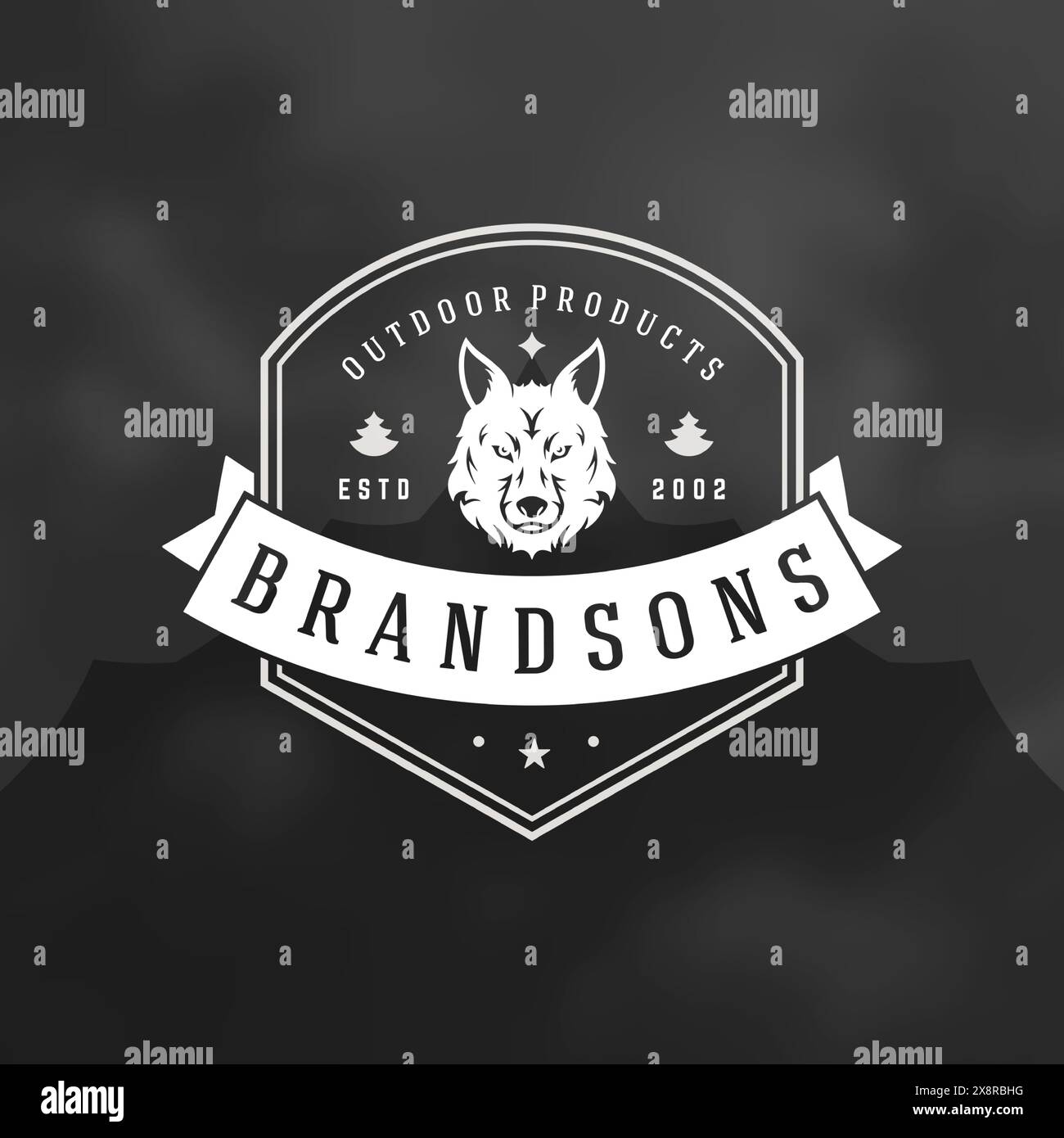 Wolf logo emblem vector illustration. Outdoor adventure leisure, Wolf ...