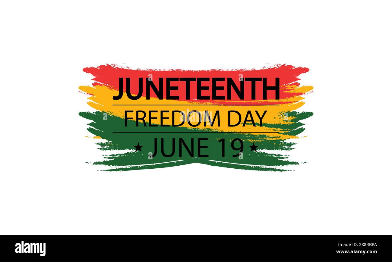 Juneteenth Celebration Flag Background Design for June 19th Stock ...