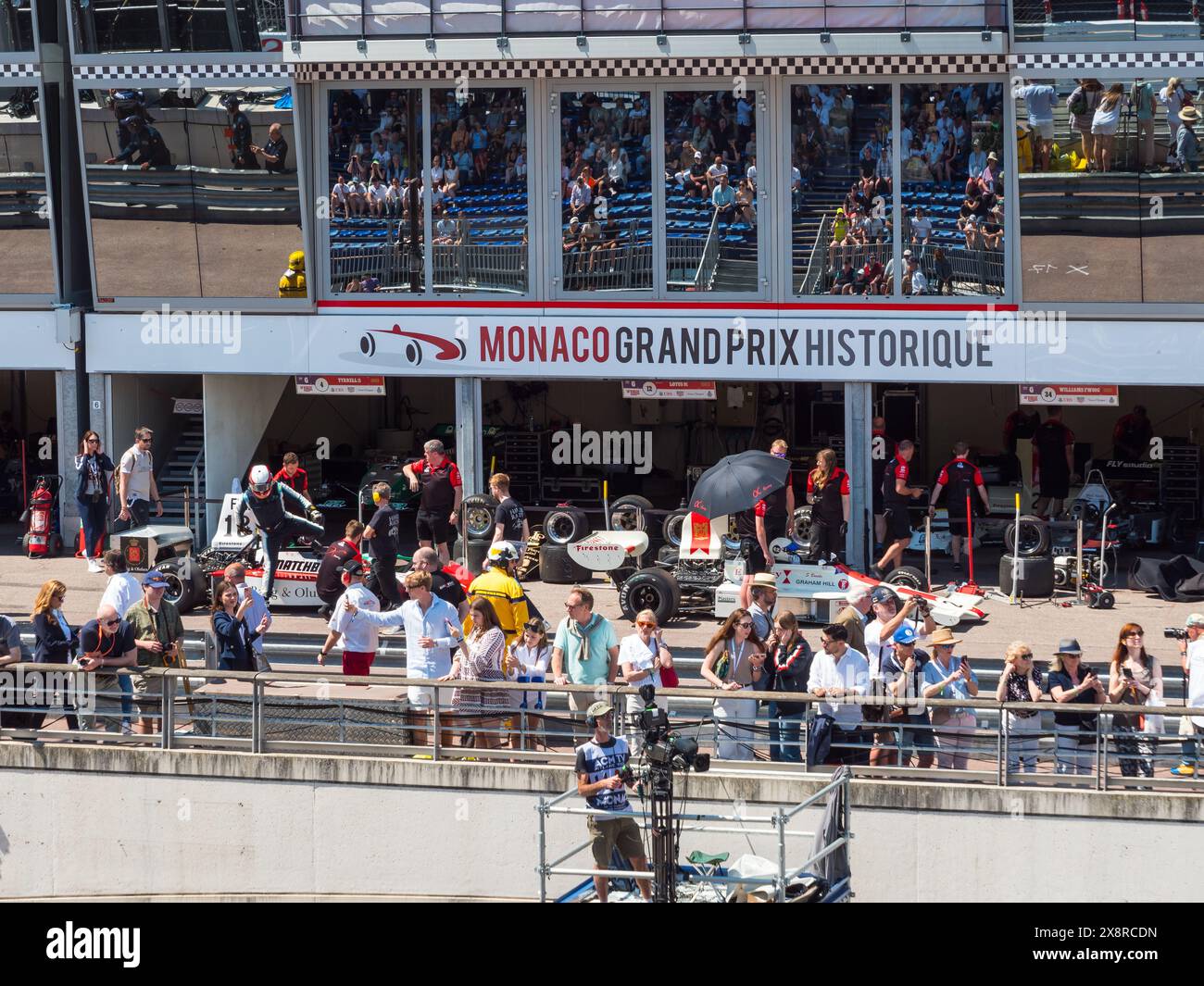 Pit lane at the Monaco Grand Prix Historique 2024, Monte Carlo, Monaco ...