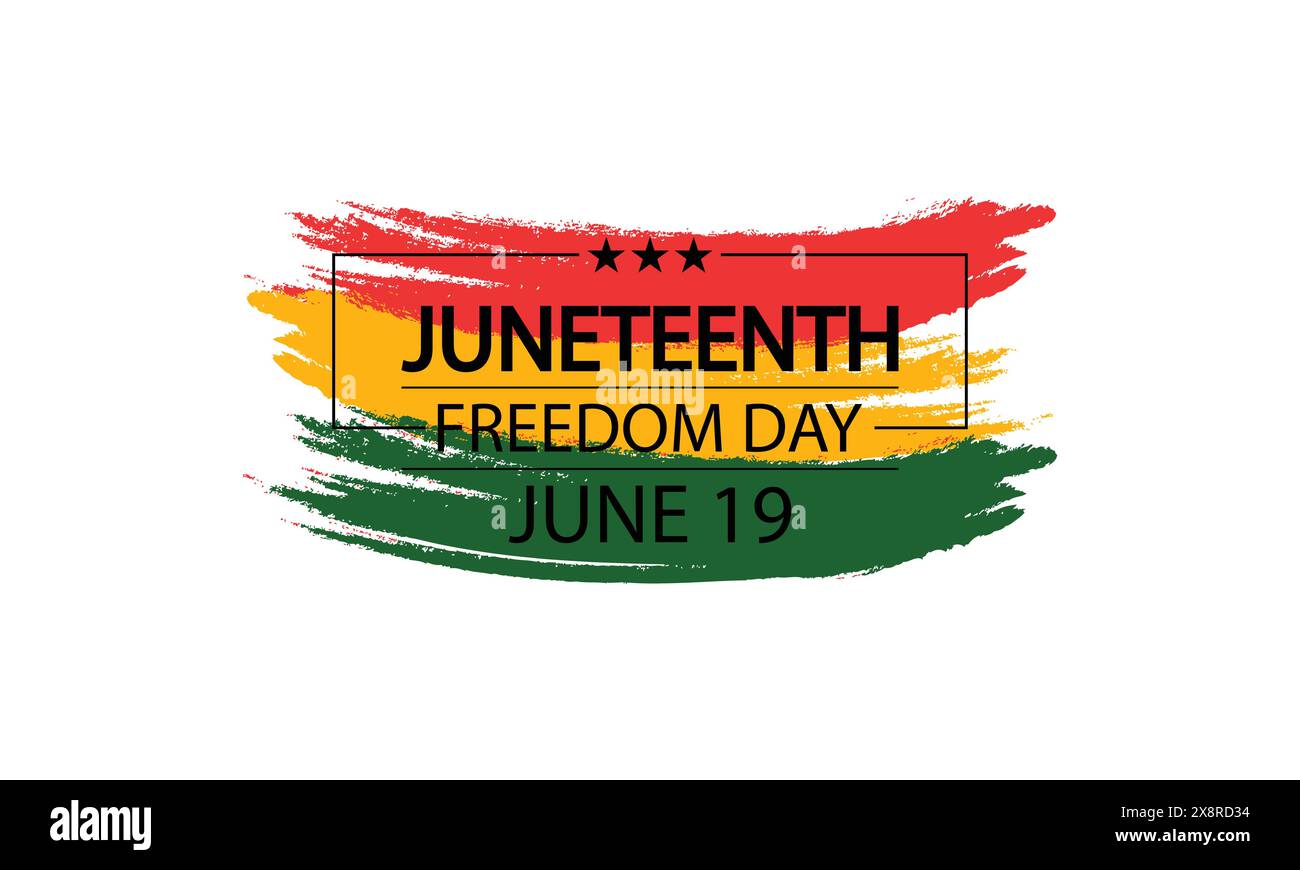 Juneteenth Celebration Flag Background Design for June 19th Stock ...