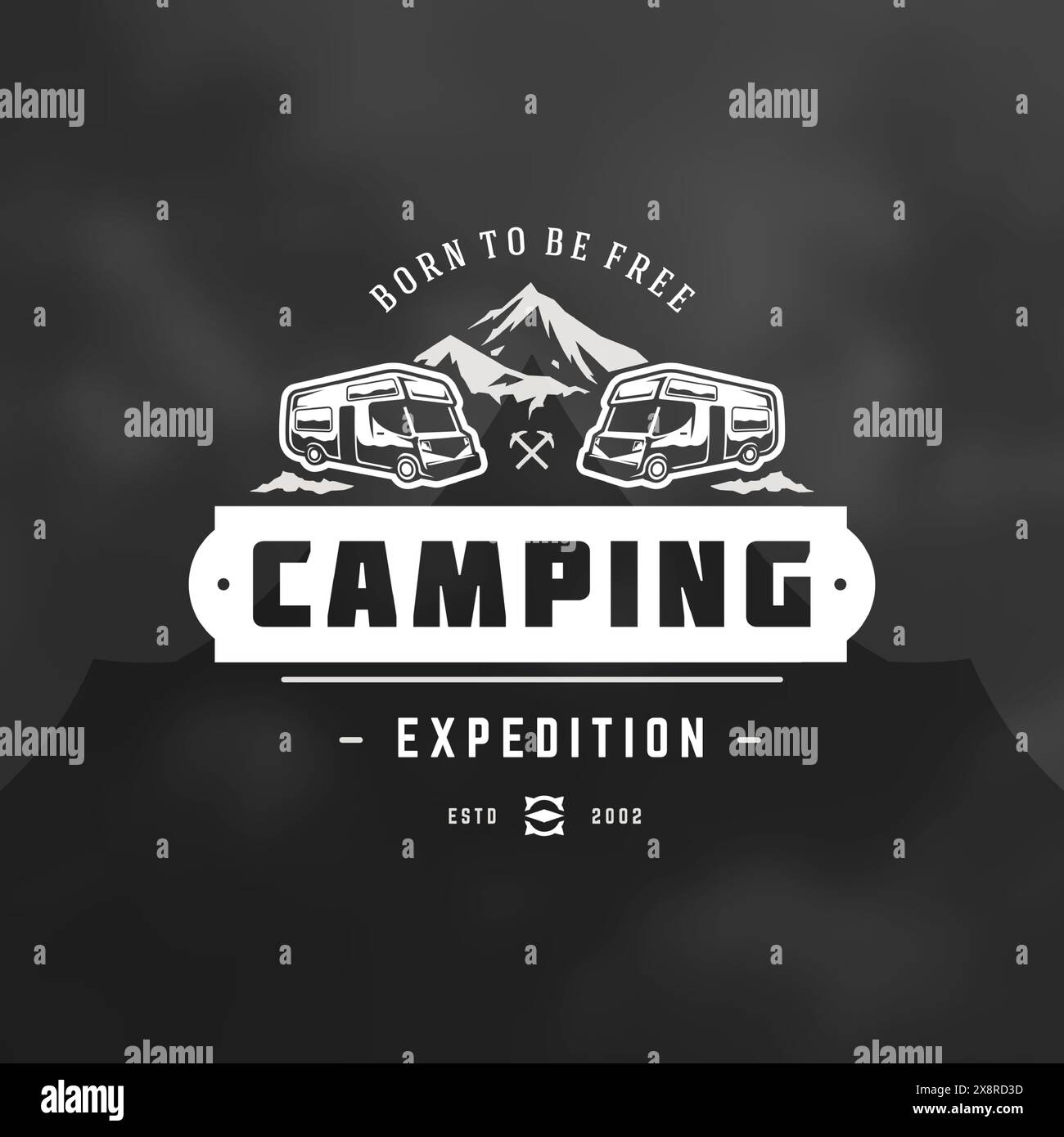Camper logo design template vector illustration. Outdoor rv vehicle ...