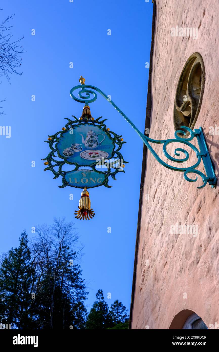 Scenes from the model village of Portmeirion in Gwynedd, North Wales ...