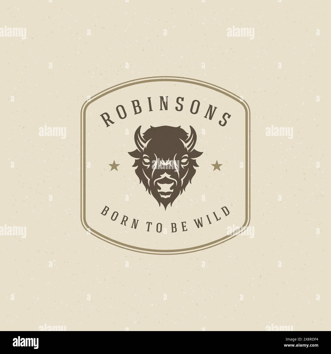 Bison logo design template vector illustration. Buffalo head silhouette ...