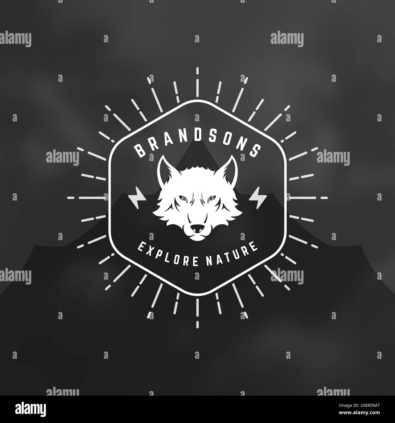 Wolf logo emblem vector illustration. Outdoor adventure leisure, Wolf ...