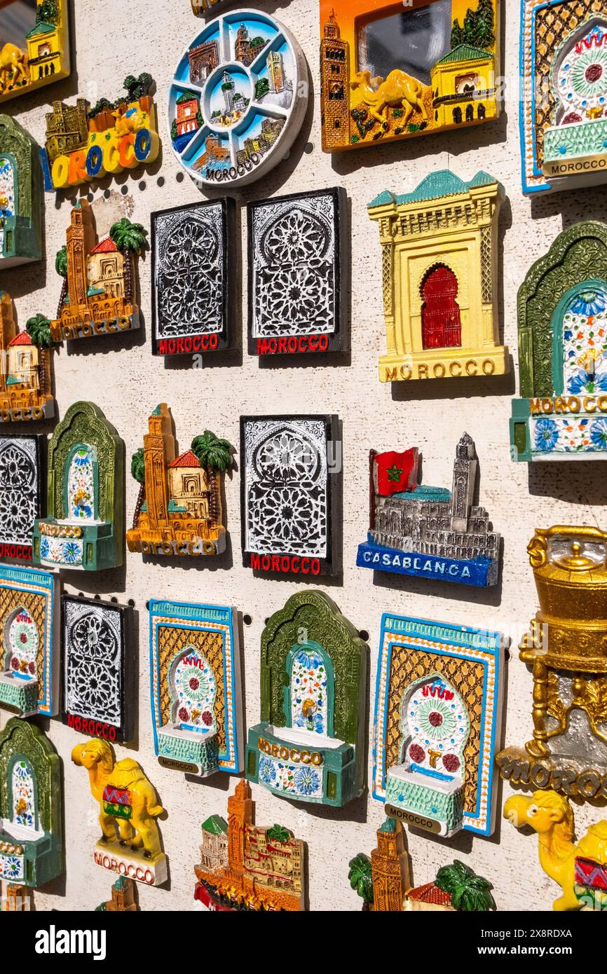 A souvenir shop in the Habous district of Casablanca, Morocco, on 7 ...