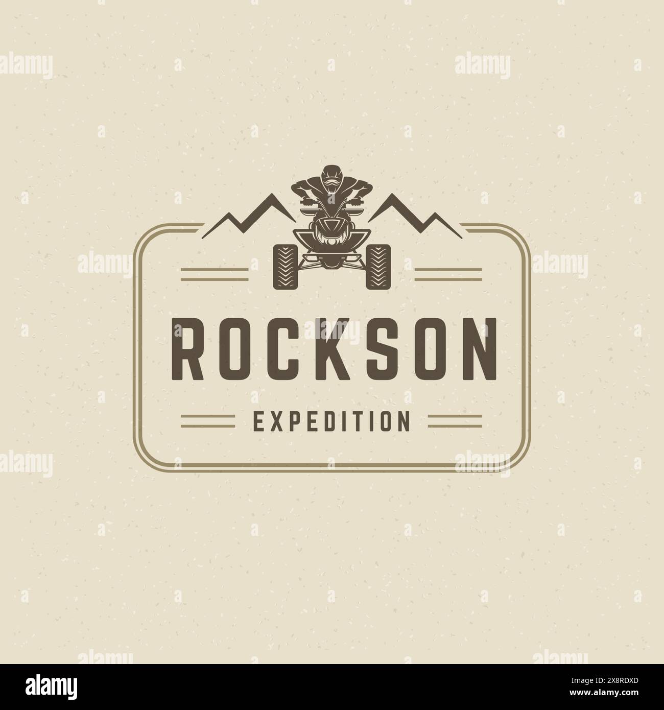 Atv logo emblem vector illustration. Off road mountains expedition ...