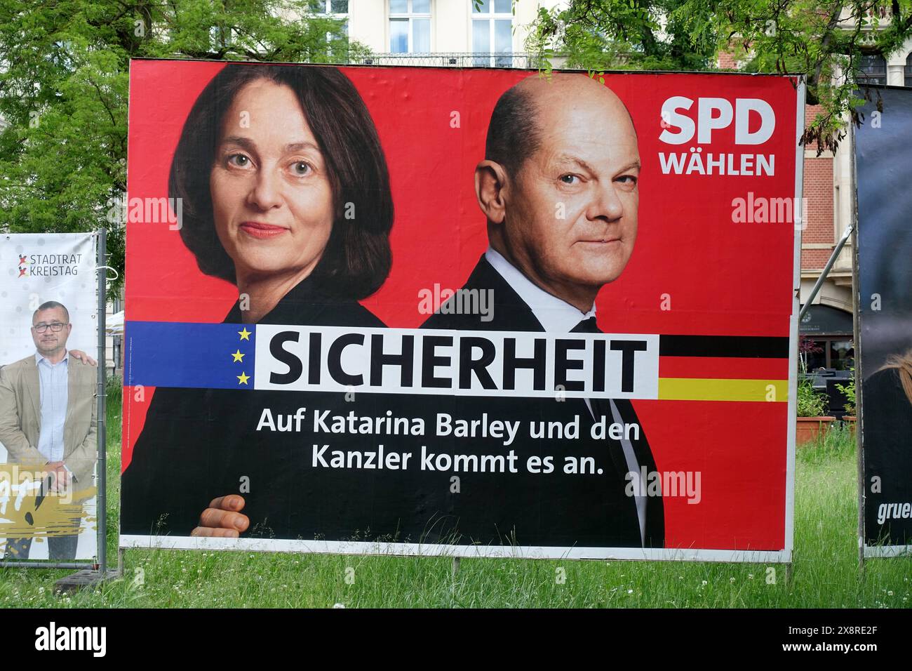 EU-Wahlplakat der Partei SPD - Wahl zum Europäischen Parlament - Die Wahl zum Europäischen ...