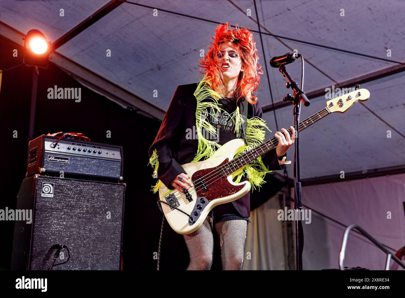 May 25, 2024, Leeds, United kingdom: Lola Sam bassist of UK Grunge band ...