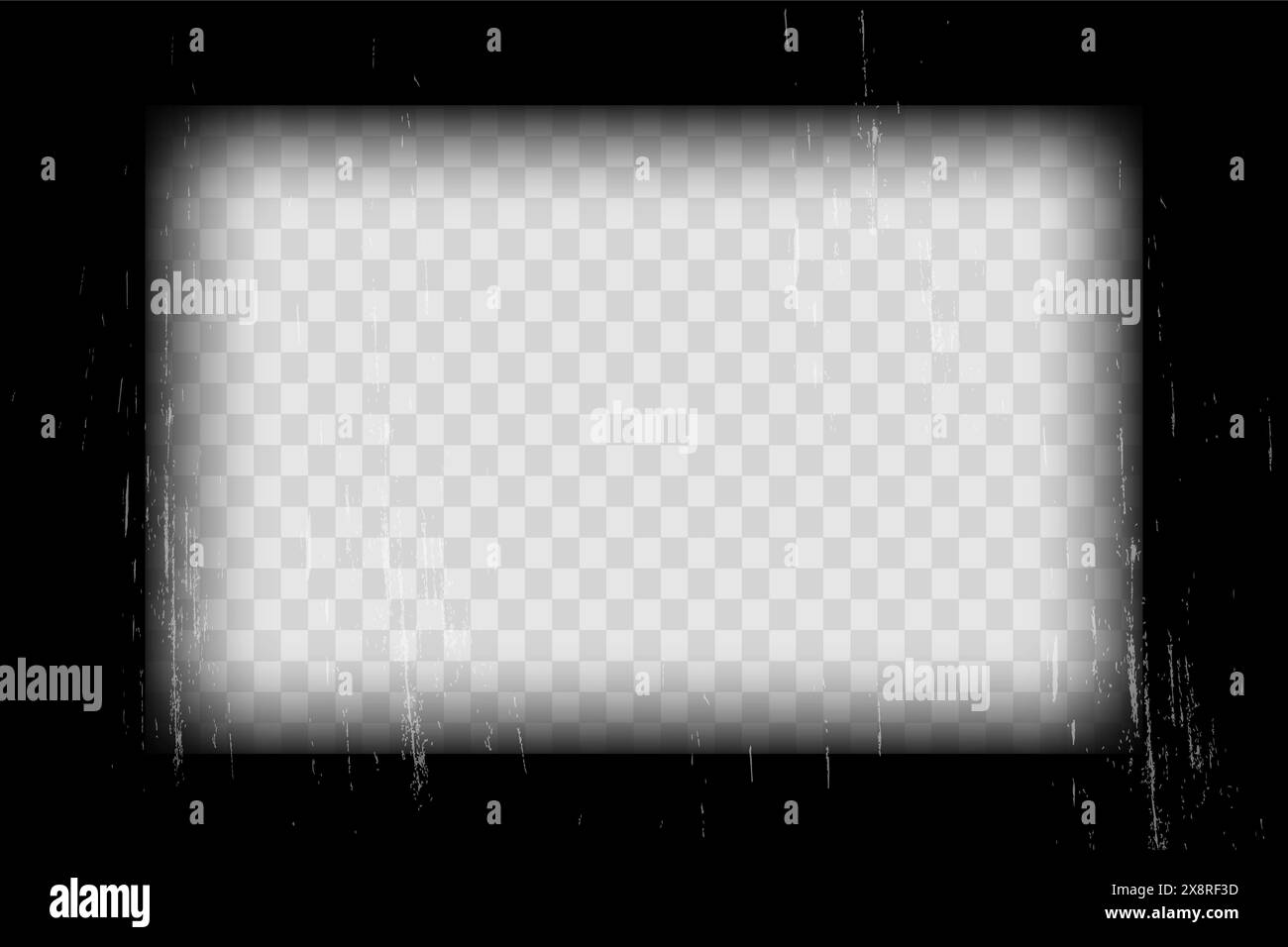 Old cinematic frame, video film strip. Retro vintage tape empty ...