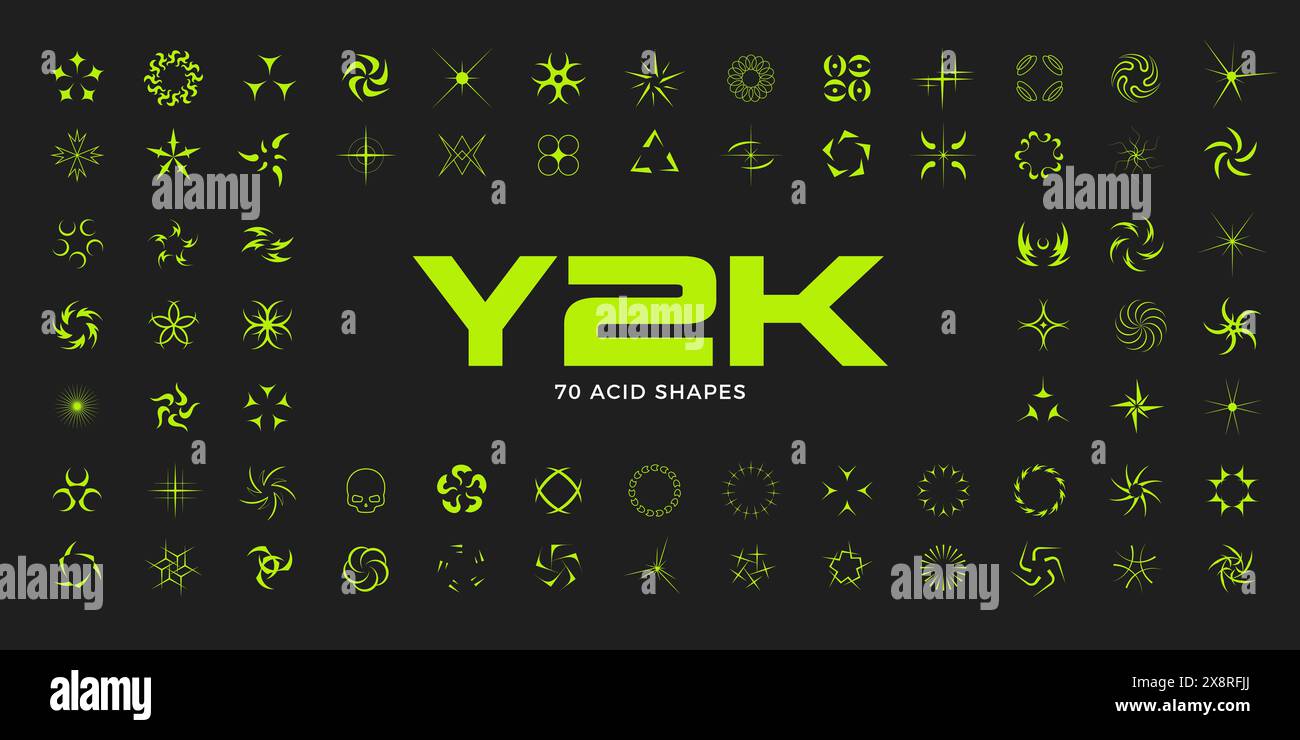 Y2K style set. Y2K acid elements Stock Vector Image & Art - Alamy