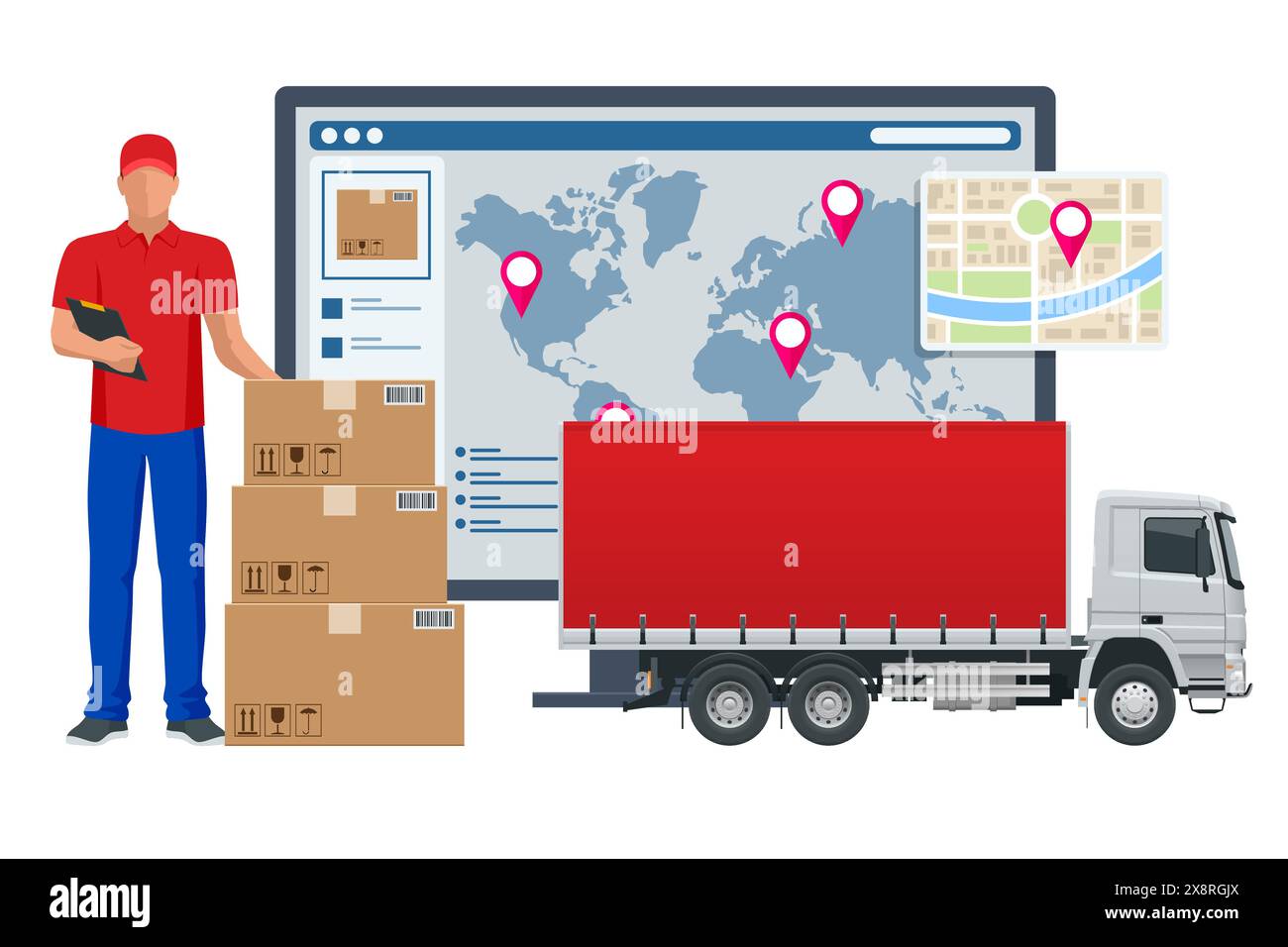 Isometric Logistics, Business logistics, Warehouse Logistic, Online ...